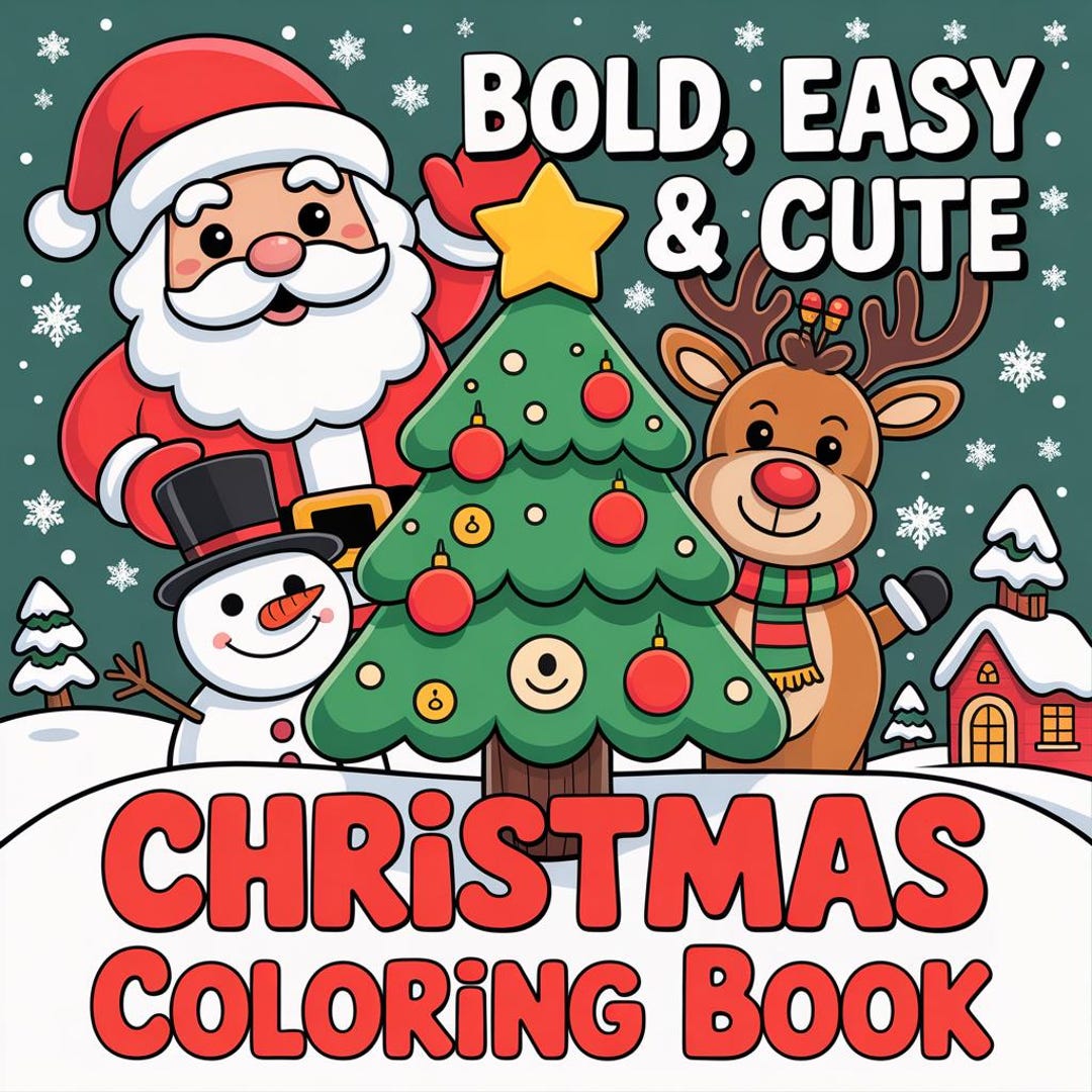 Christmas Coloring Book PDF 79 Pages Holiday Fun Activities for Kids ...