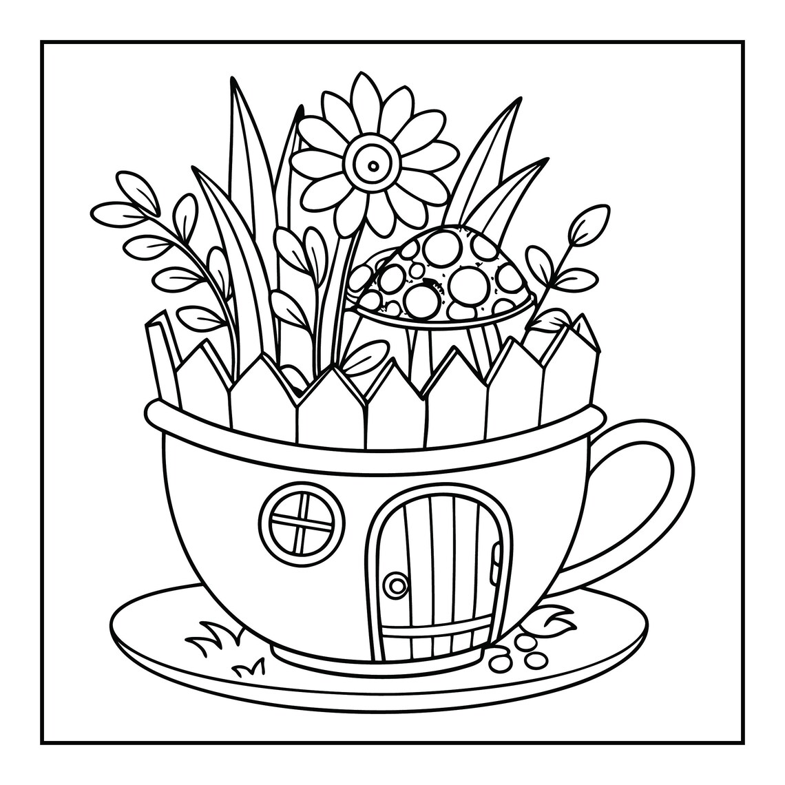 Cozy Spring Coloring Book PDF 50 Pages Bold and Easy Pages for Kids and ...