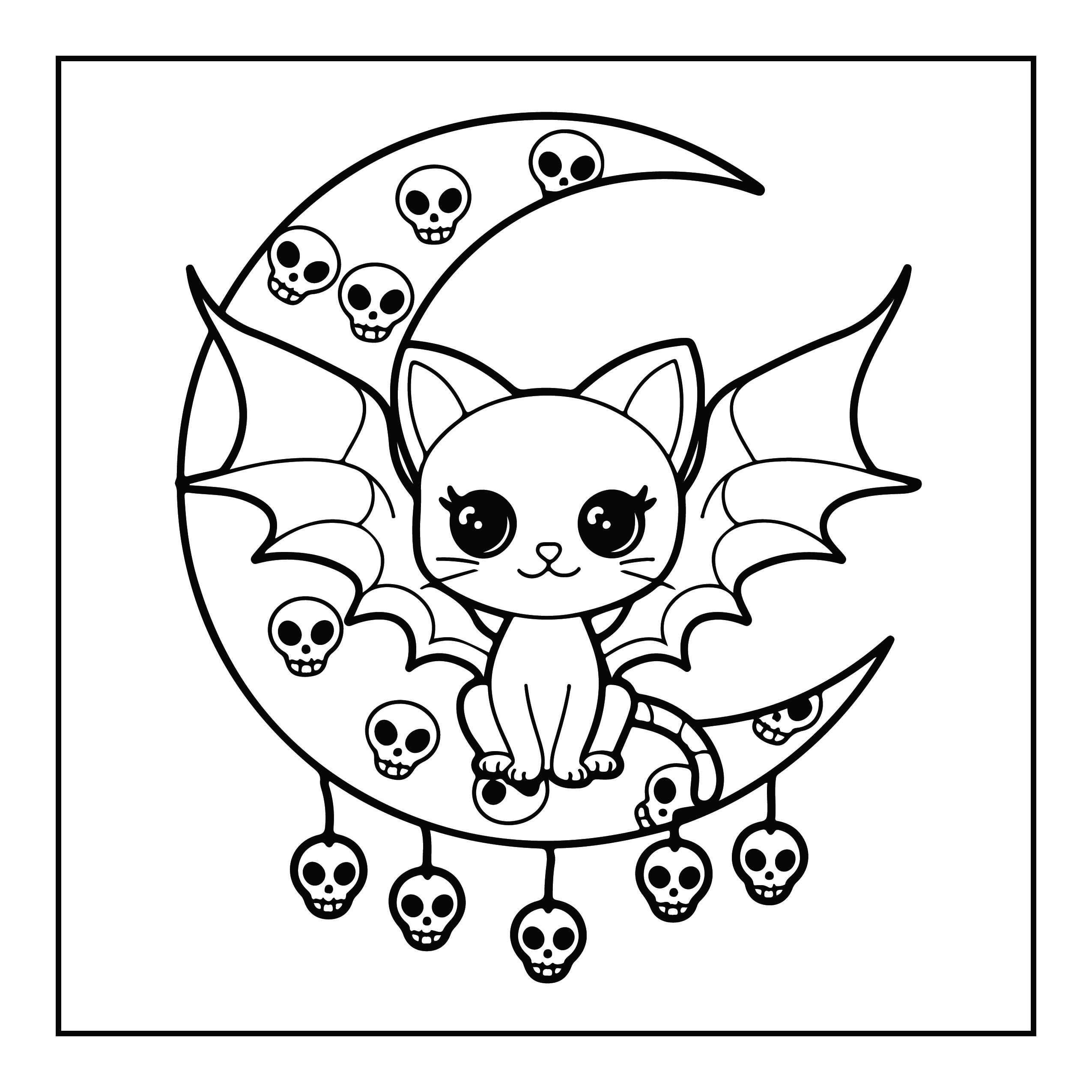 Pastel Goth Coloring Book PDF Creepy Cute Pages Digital Download for ...
