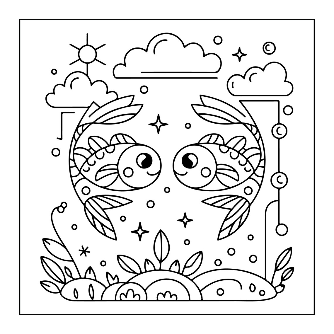 Zodiac Coloring Book 70 Bold and Easy Astrology Pages for Kids and ...