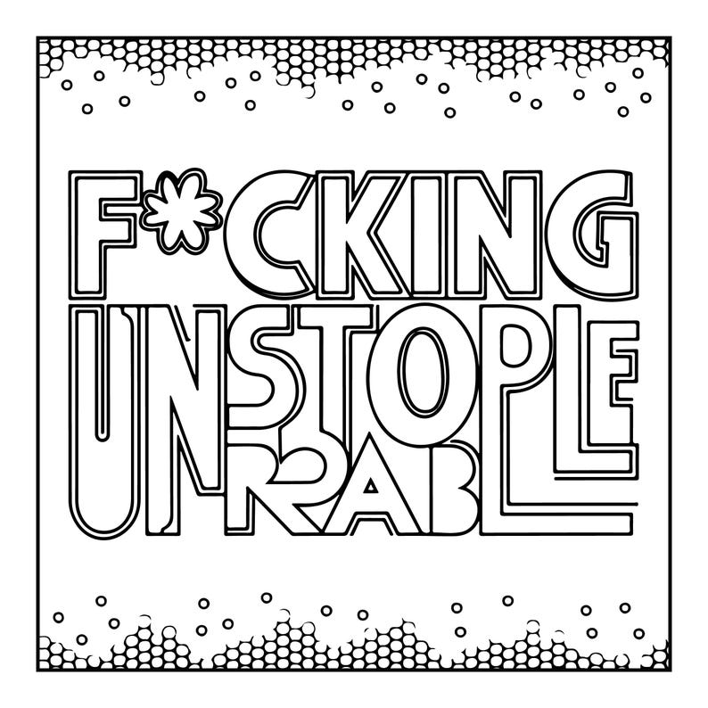 Funny Swear Coloring Pages PDF Adult Humor Book Instant Digital ...