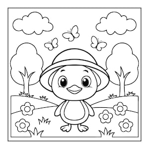 Cozy Spring Coloring Book PDF 50 Pages Bold and Easy Pages for Kids and ...