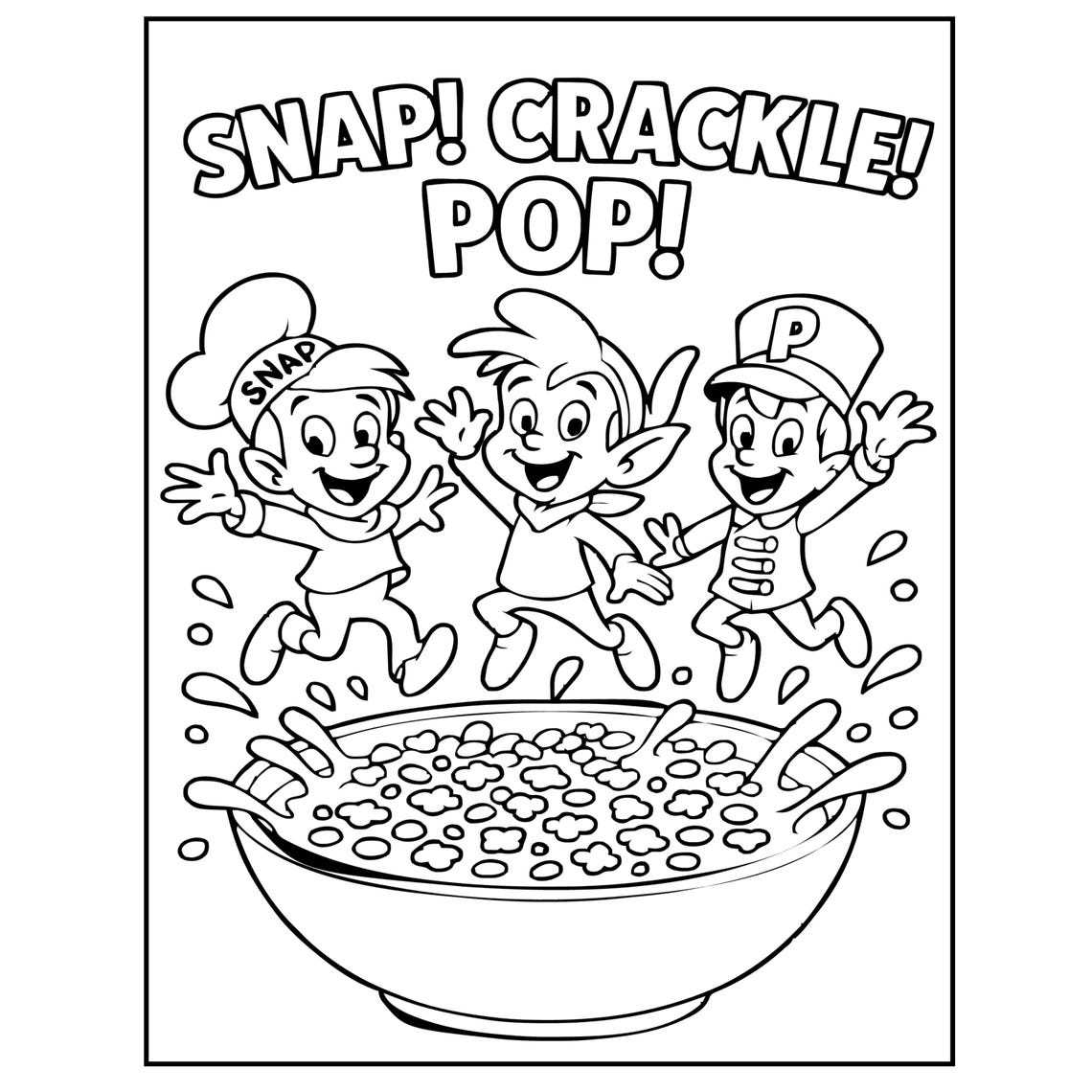 Retro Cereal Coloring Book 30 Nostalgic 90s Pages for Kids & Adults ...