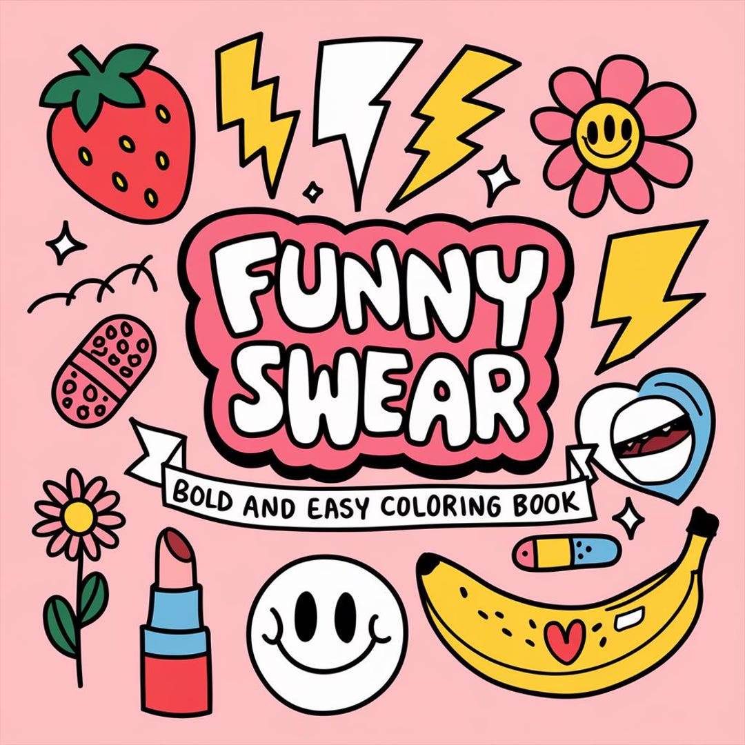 Funny Swear Coloring Pages PDF Adult Humor Book Instant Digital ...
