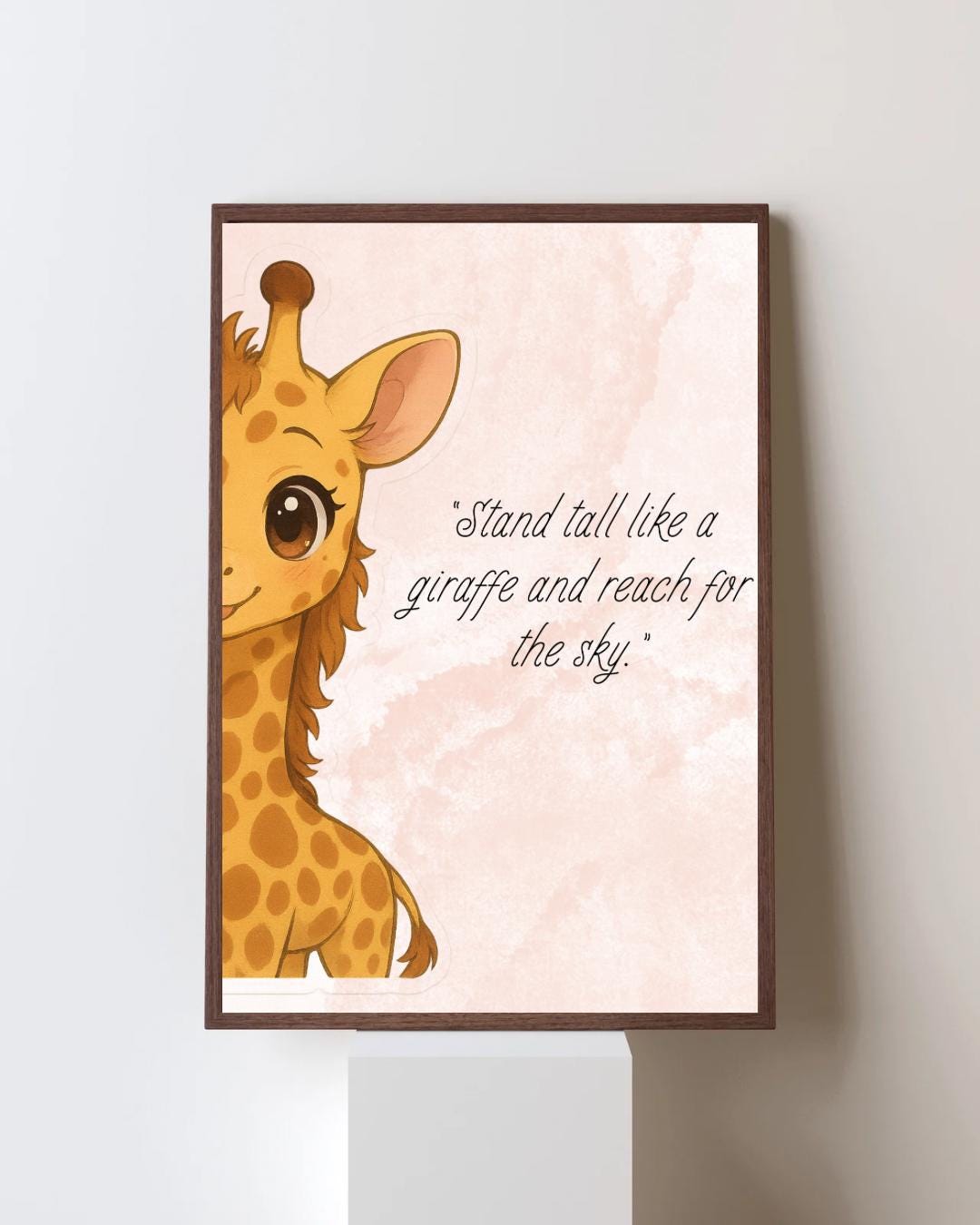 Motivational Poster for Children – “stand Tall Like a Giraffe” – Cute ...