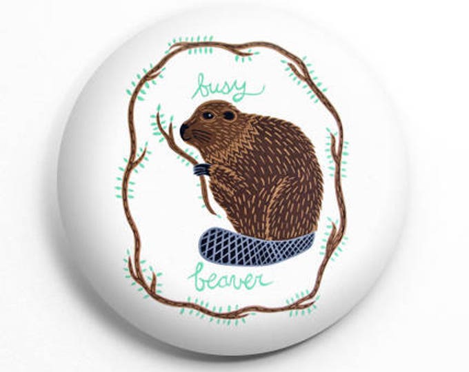 Busy Beaver Pin, Funny Pins, Cute Pins, Animal Pins, Nature Lover Gift ...