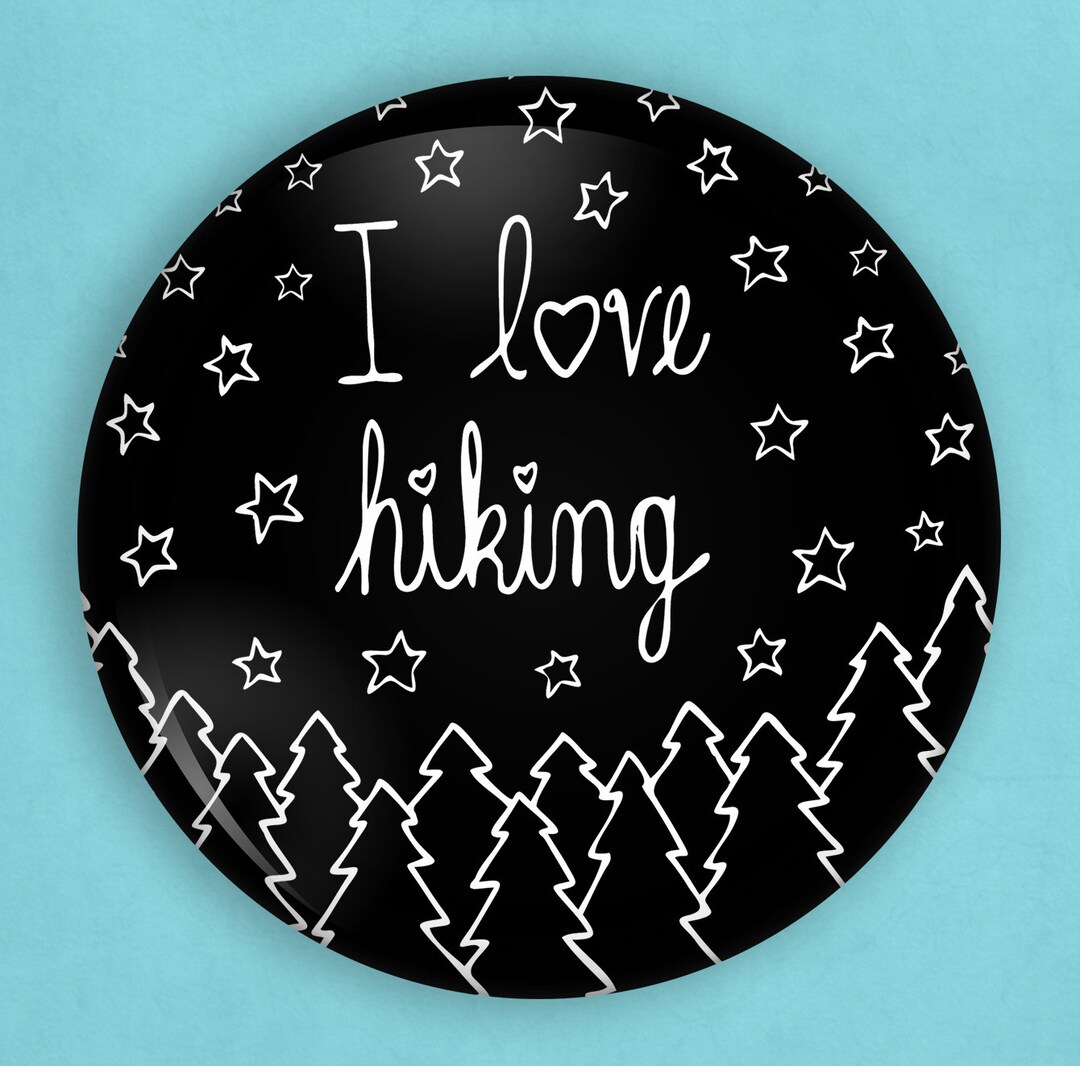 Hiking Pins, Hiking Badge, Hiking Gifts, Forest Pin, Night Woods, Night ...
