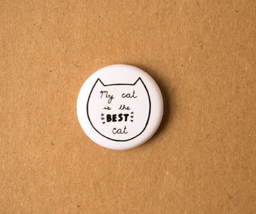 Funny Cat Pin 1 Inch Pin Funny Cat Gifts Cat Owner Gifts - Etsy