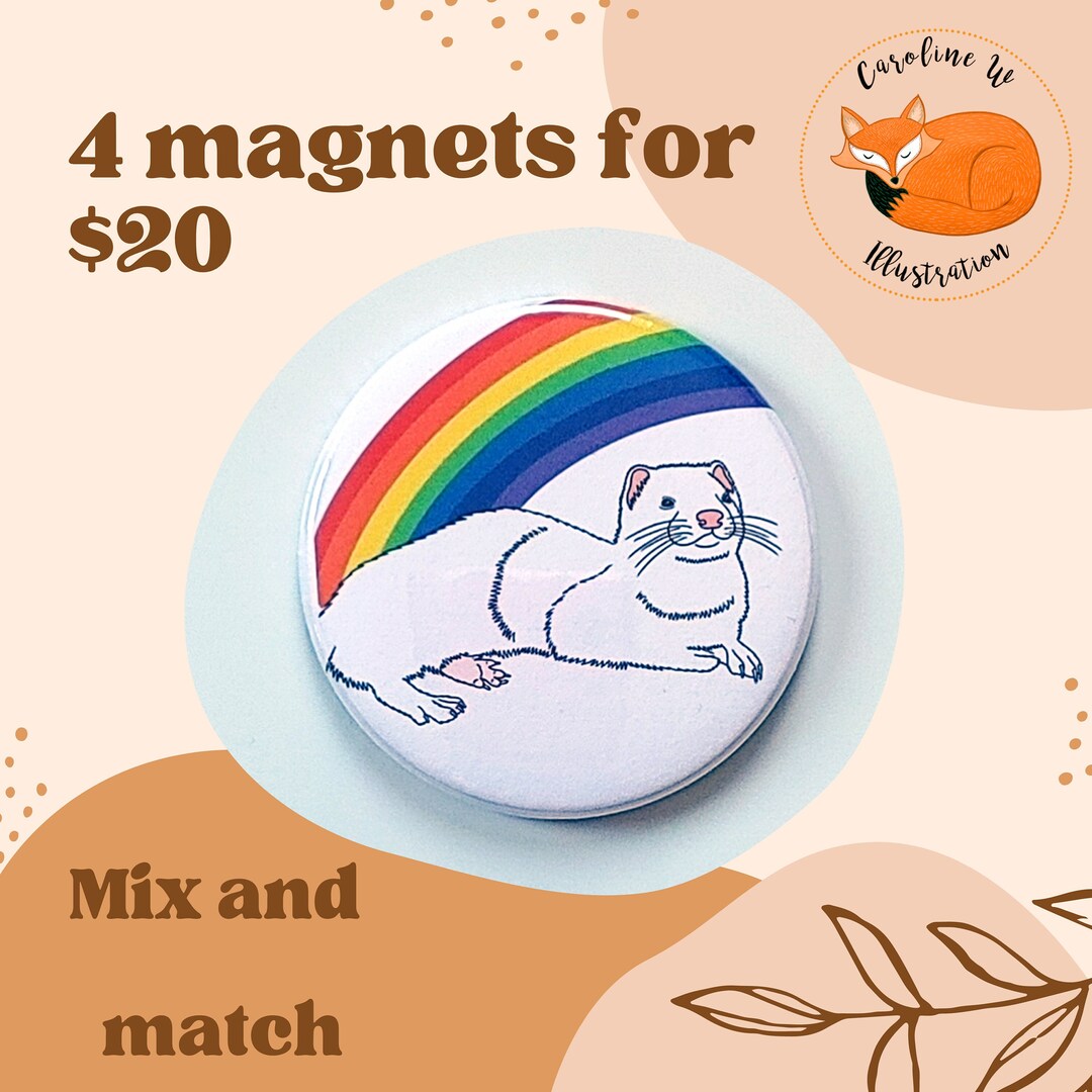 4 Magnets for 20, Magnet Set, Mix and Match, Cute Fridge Magnets ...