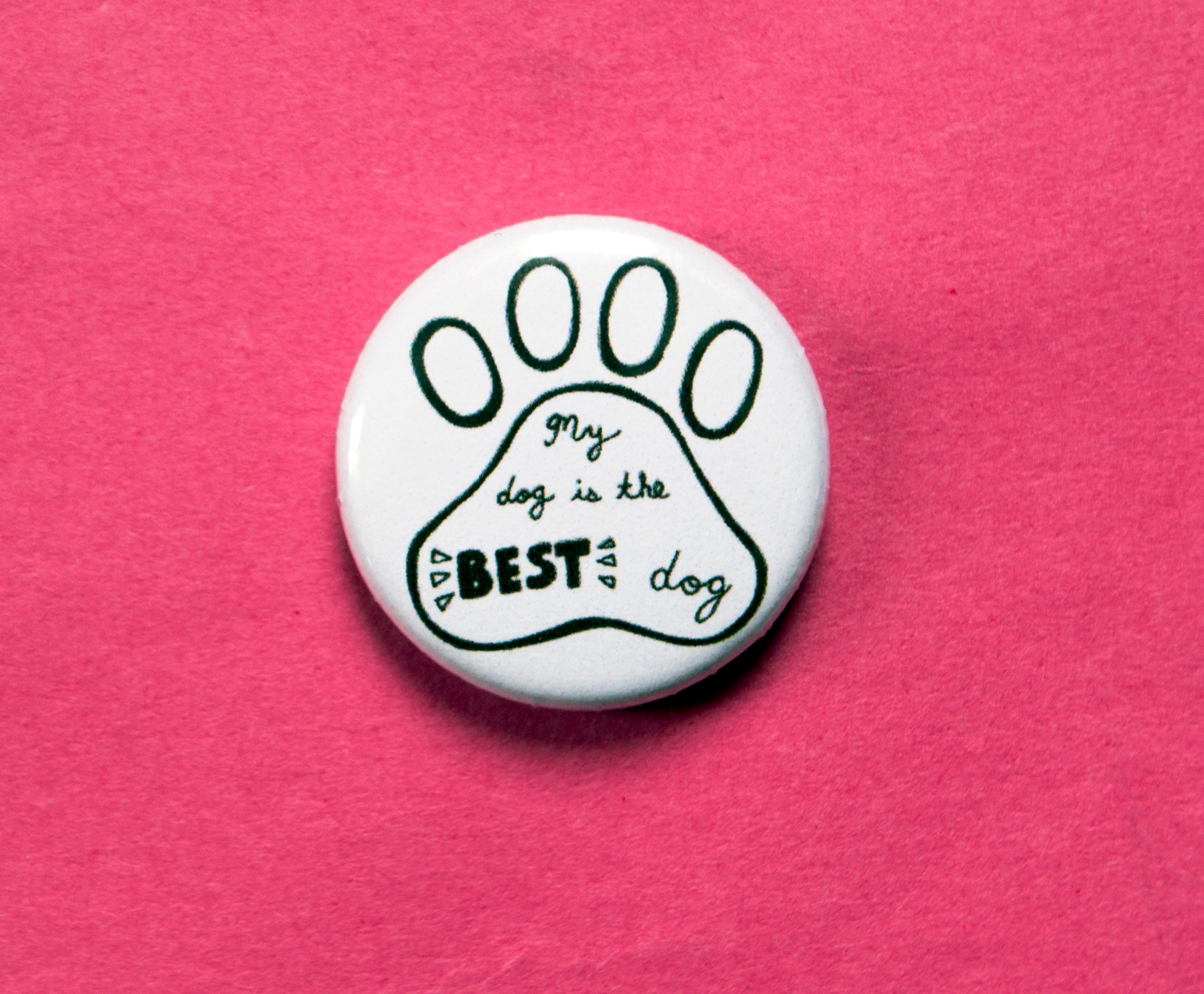 I Love My Dog Dog Pin 1 Inch Pin Dog Lover Gift Cute Dog - Etsy