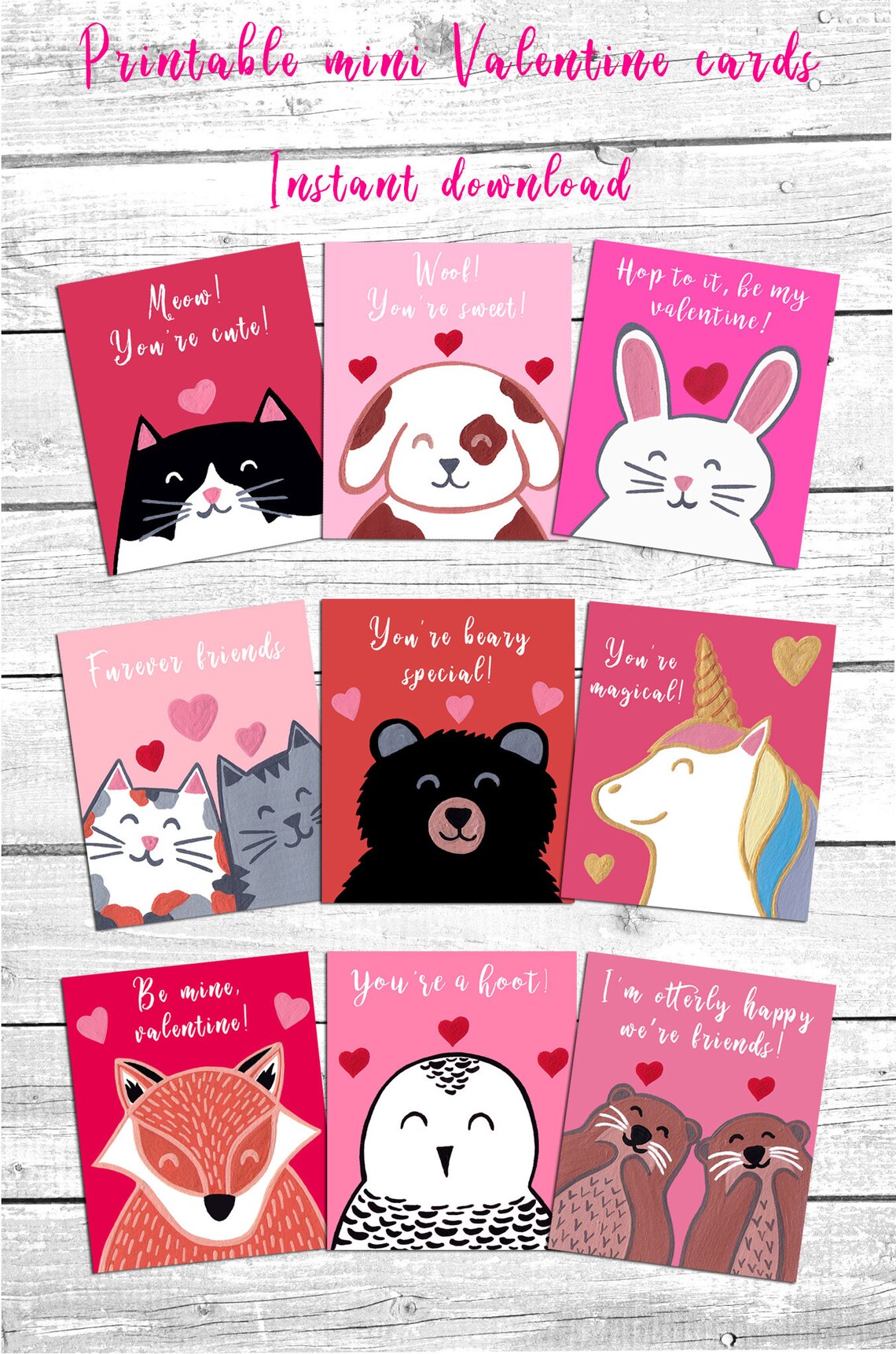 PRINTABLE Valentines Day Cards, Valentine's Kids, Funny Valentine Card ...