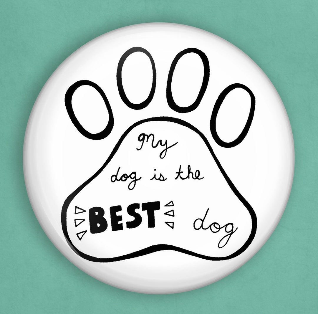 I Love My Dog, Dog Pin, 1 Inch Pin, Dog Lover Gift, Cute Dog Pin, Pet ...
