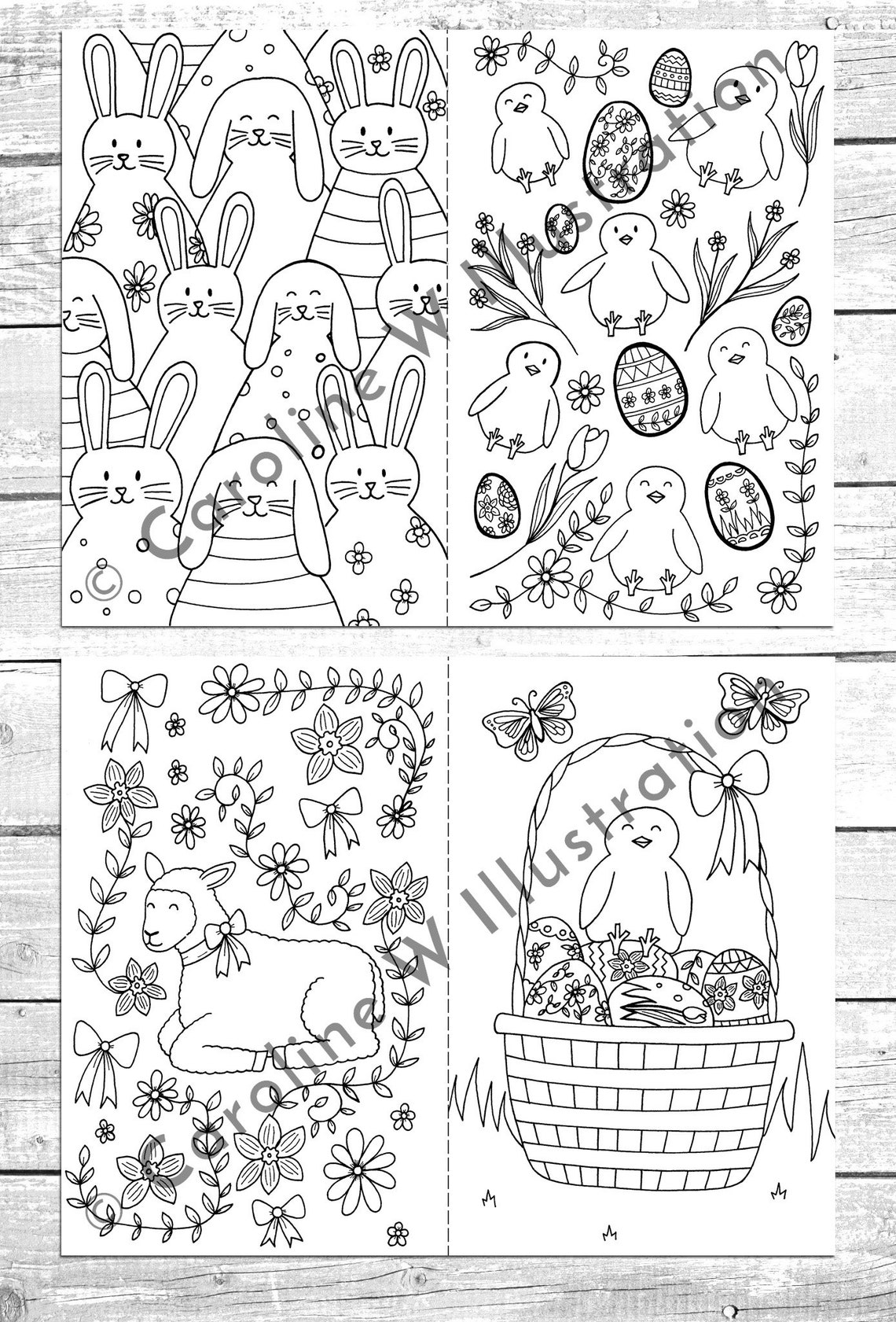 PRINTABLE Easter Colouring Pages, Easter Activities, Kids Easter Crafts ...
