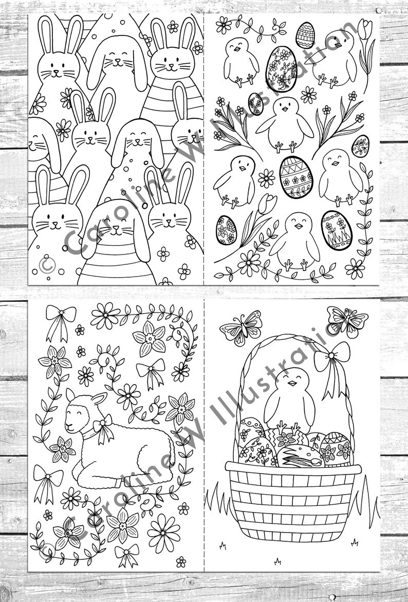 PRINTABLE Easter colouring pages easter activities kids | Etsy