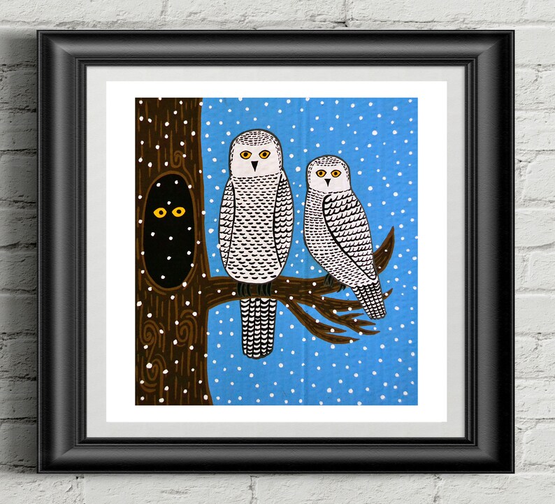 Snowy Owl Art, Printable Animal Art, Downloadable Art, Snowy Owl Print ...