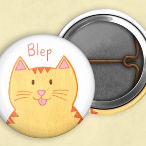 Cute Cat Pin, 1 Inch Pin, Funny Pin, Funny Cat Gifts, Funny Cat Pin ...