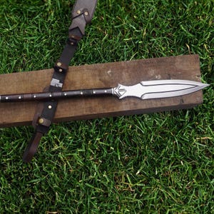 Handmade Viking-inspired Carbon Steel Spear – 35" Total Length ...