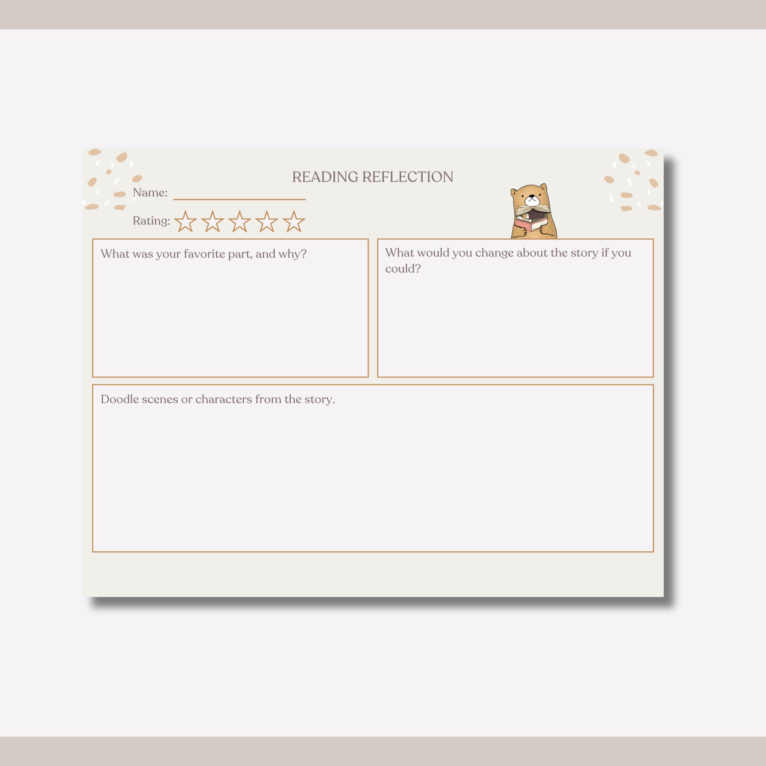 Kids Reading Journal Printable Vocabulary Reading Log Bookmark - Etsy