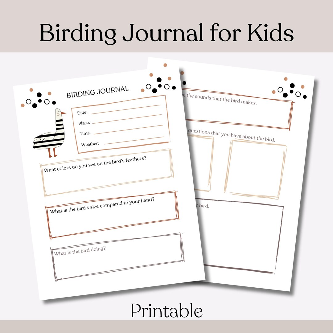 Birding Journal for Kids Bird Watching Log Book - Etsy