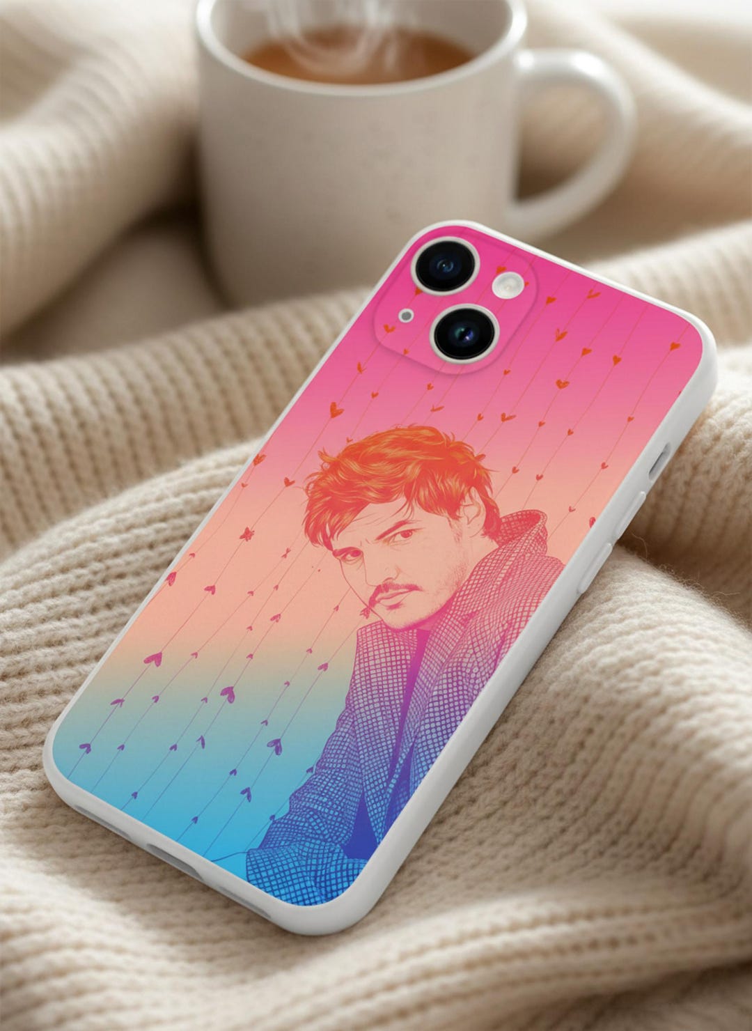 Pedro Pascal Illustration - Colorful iPhone Flexi Case - Fan Gift - Etsy