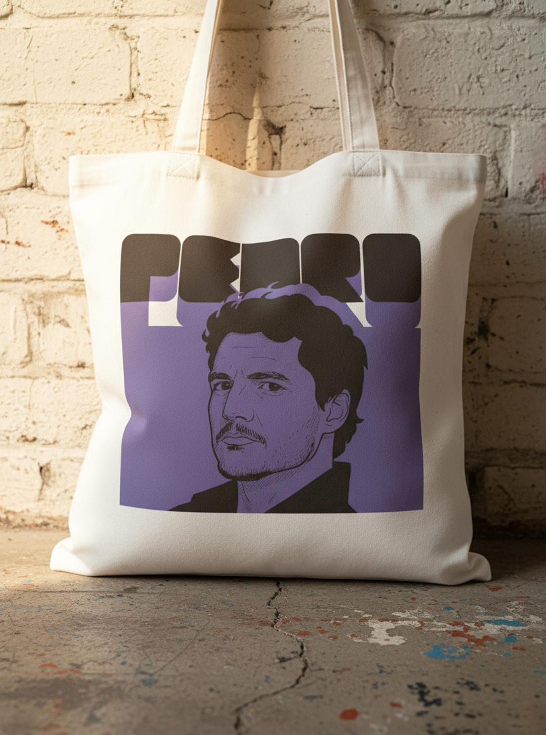 Pedro Pascal Tote Bag - Vector Portrait - Fan Gift - Unique Design - Etsy