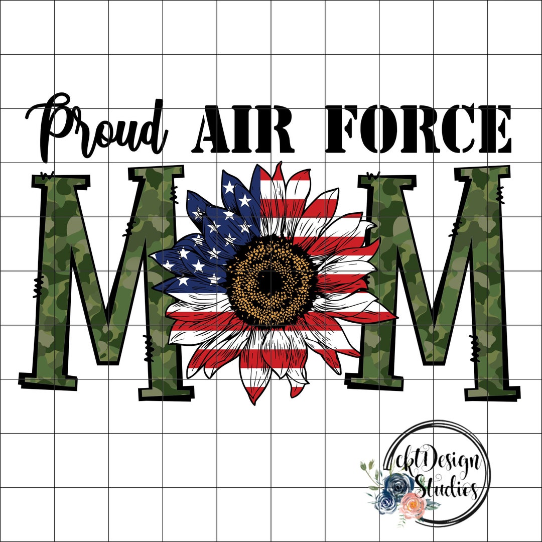 Proud Air Force Mom PNG Image, Camo Print Mom, American Flag ...