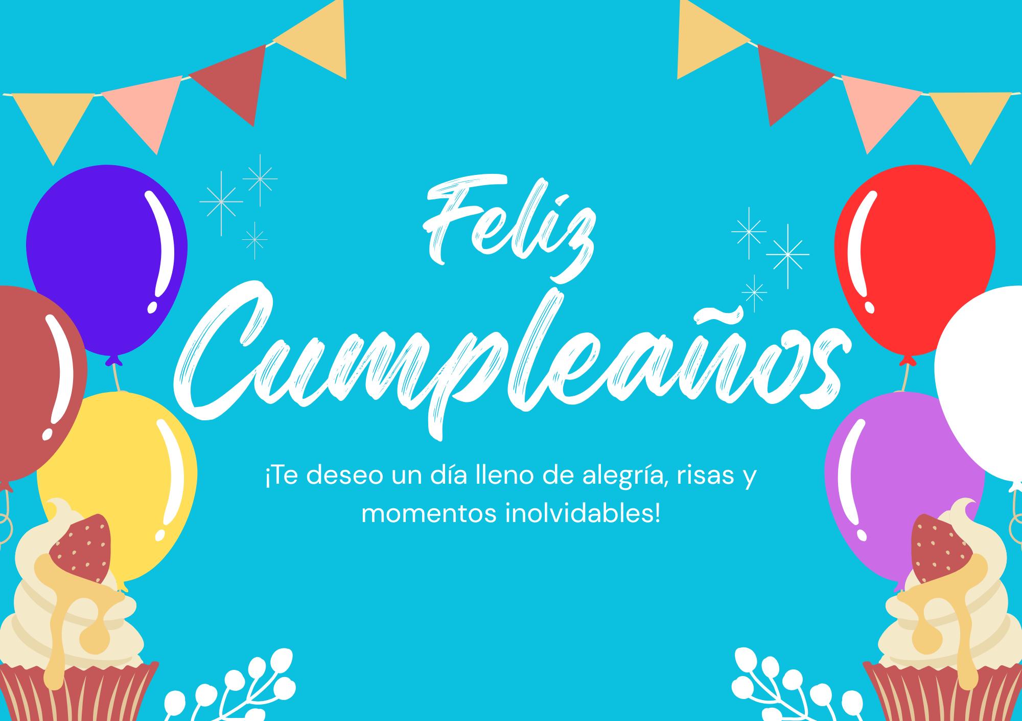 Happy Birthday in Spanish and English, Instant Download PDF, Ready to ...