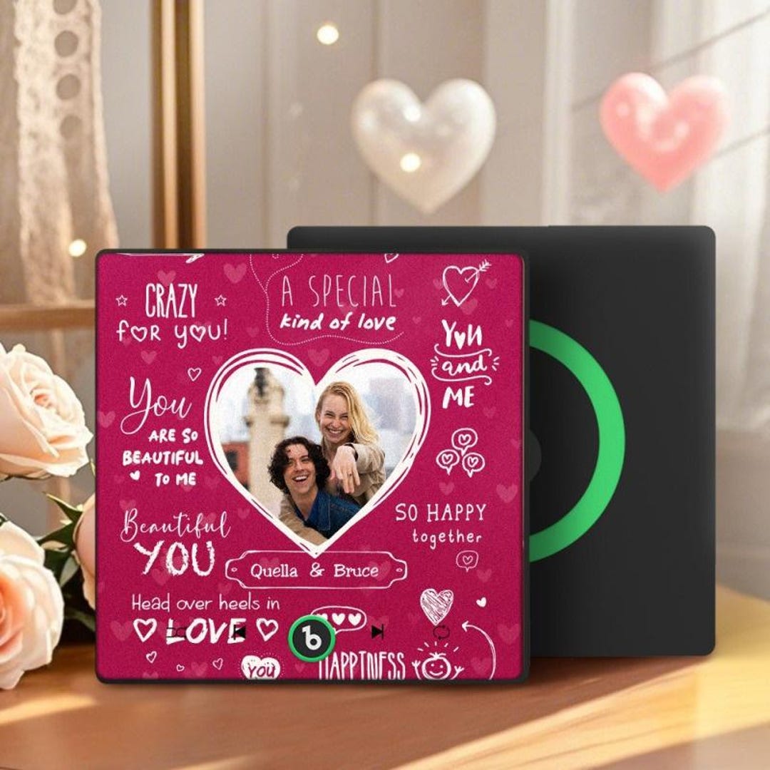 Custom Photo Album Magnet With Your Text, Music Lovers and Home Decor ...
