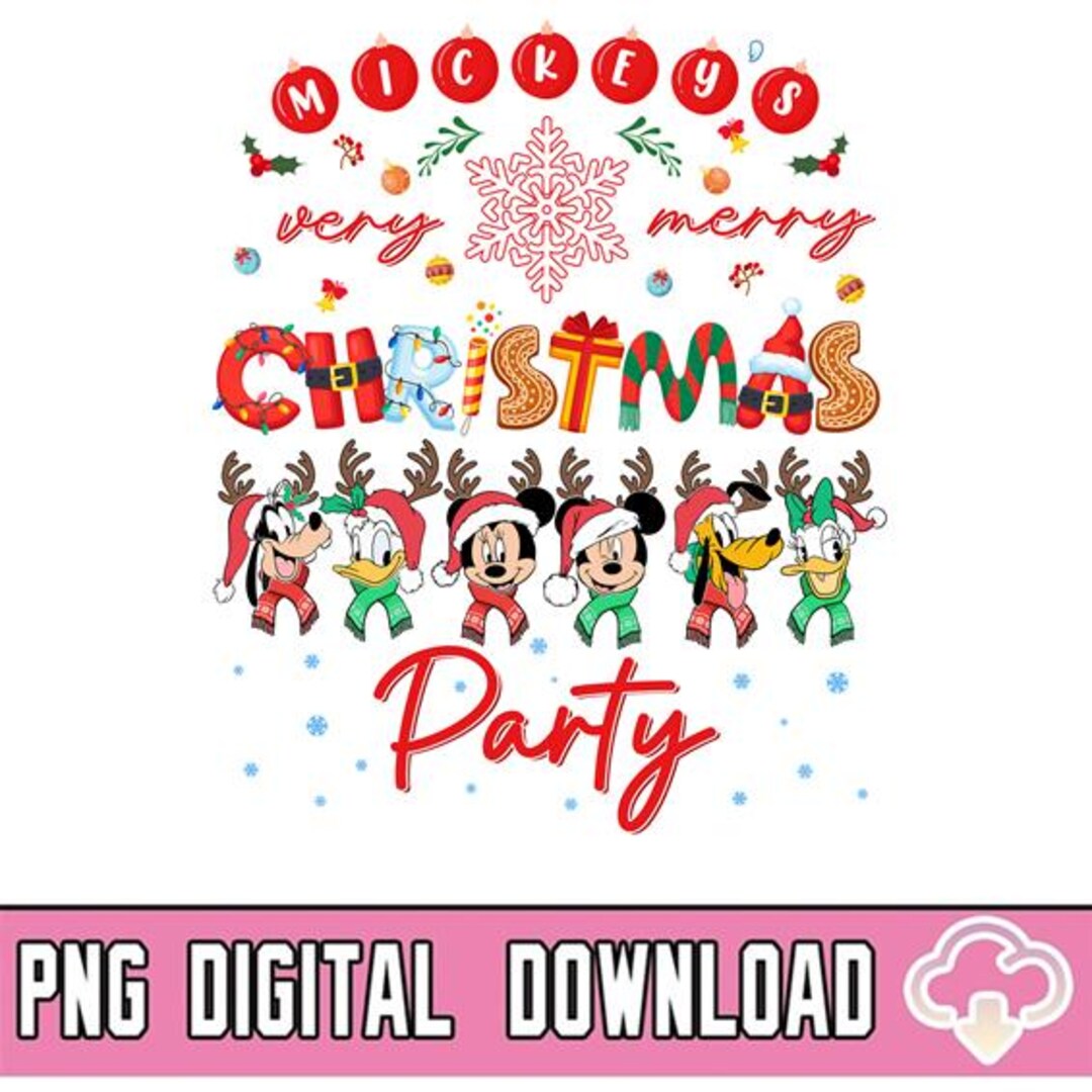 Mickey's Very Merry Christmas Party 2025 PNG, Mickey and Friends ...