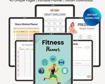 Workout Tracker Printable, Daily Exercise Log, Fitness Journal, Workout ...