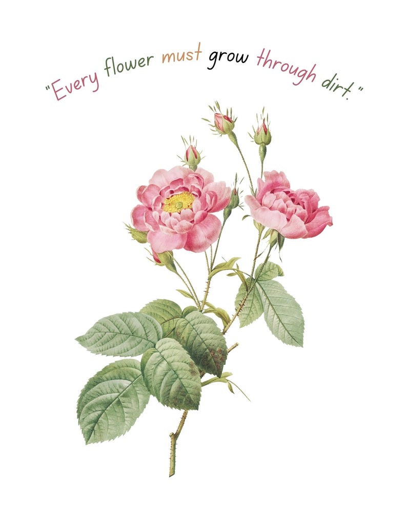 Printable Flower Coloring Pages With Motivational Quotes. - Etsy