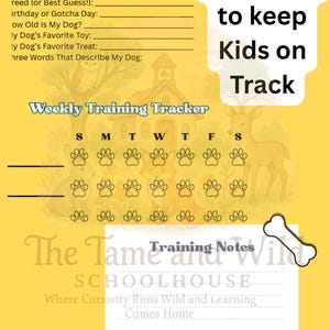 Pup Partner Dog Training Journal for Kids Level 1– Printable Workbook ...