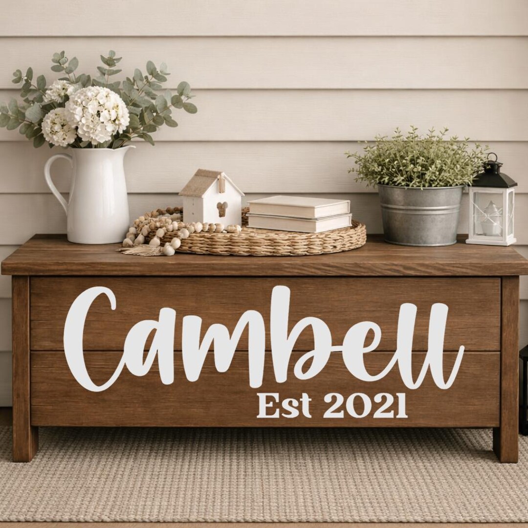 Personalized Family Name Decal or Stencil With Established Date: Custom ...