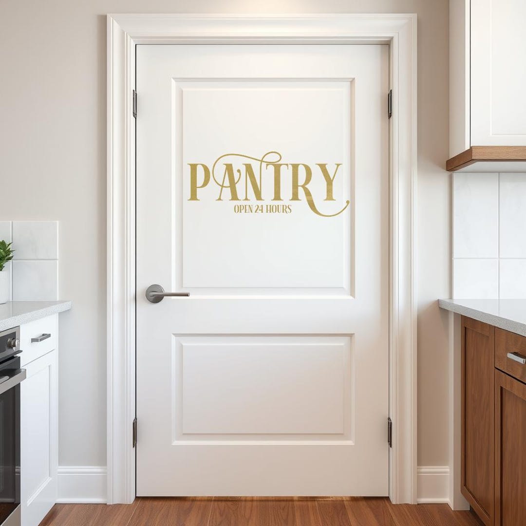 Pantry Sign Decal or Stencil Pantry Door Decal Pantry Open 24 Hours ...