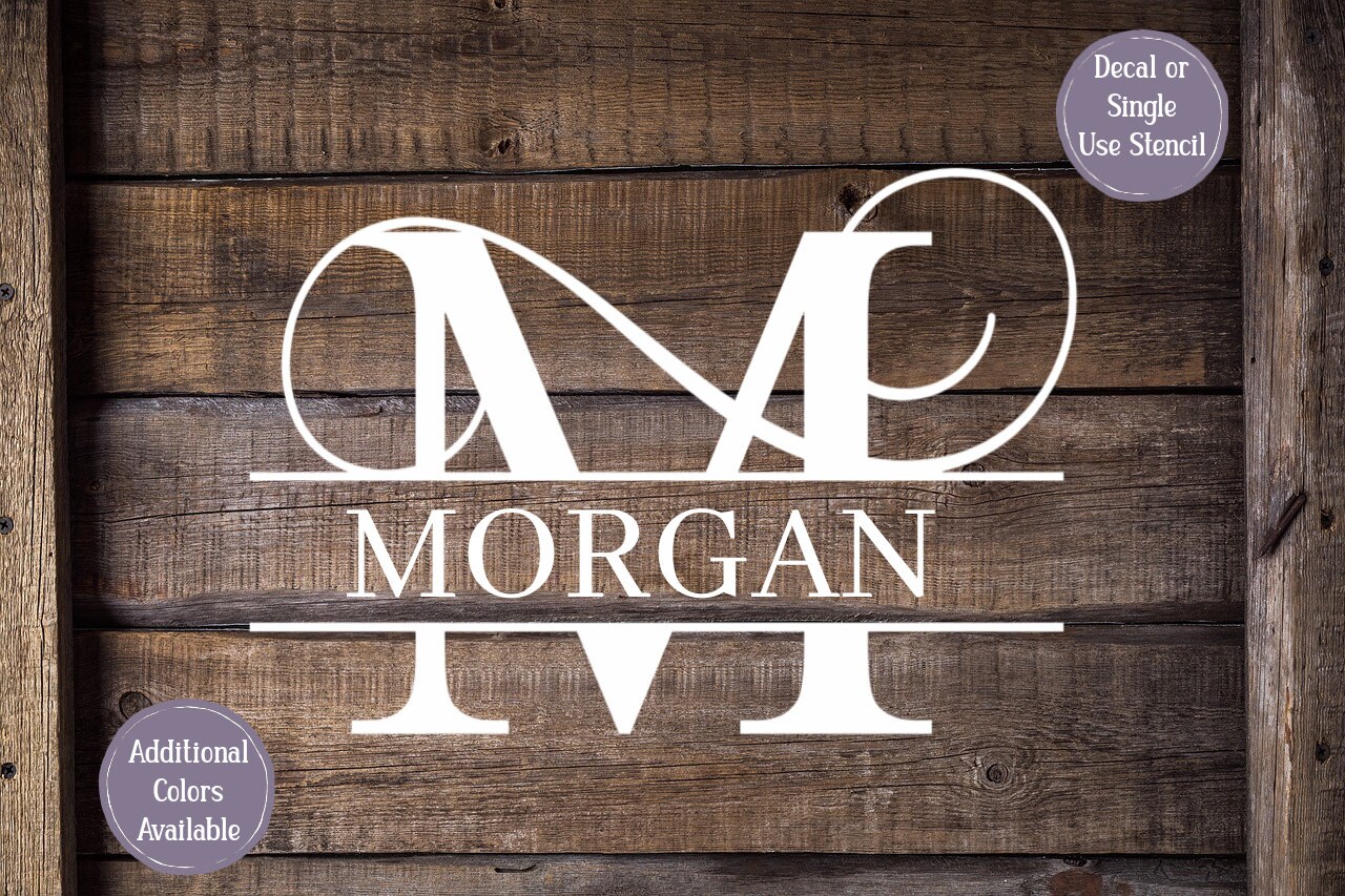 Personalized Monogram DECAL or STENCIL/ Noodle Board Decal ...