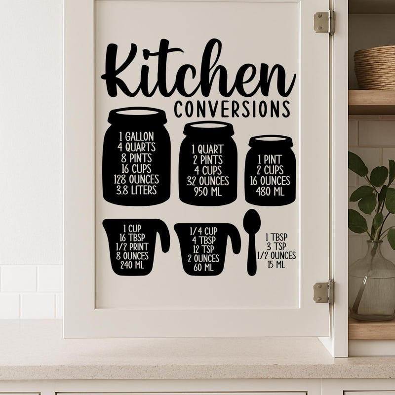 Kitchen Measurement Decal - Etsy