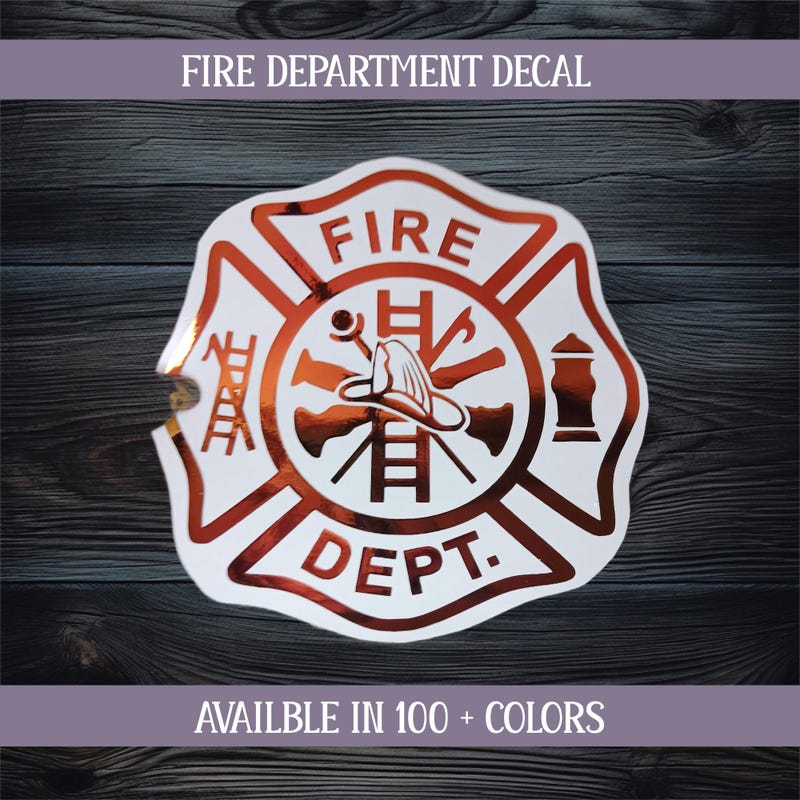 Fire Dept Decal - Etsy
