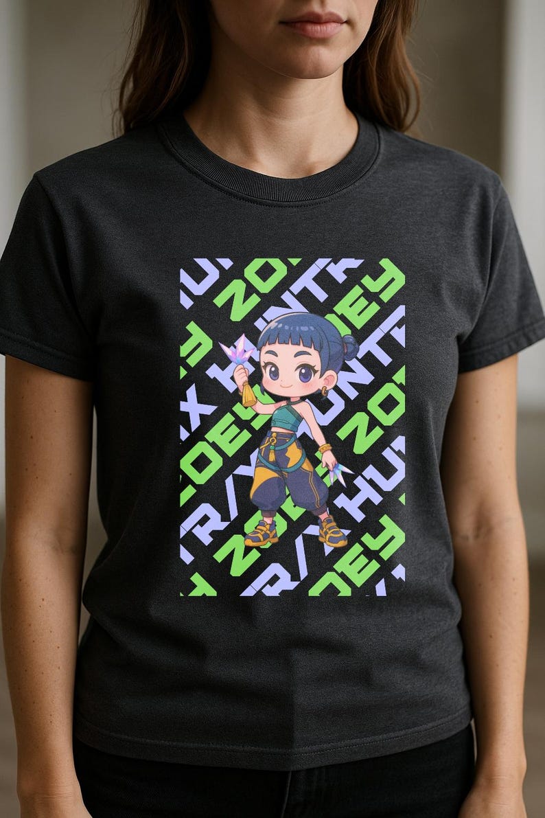 Zoey KPOP Hunters Inspired Chibi Png, Kpop Demon Zoey T Shirt Png, Hunters Chibi Png - Etsy
