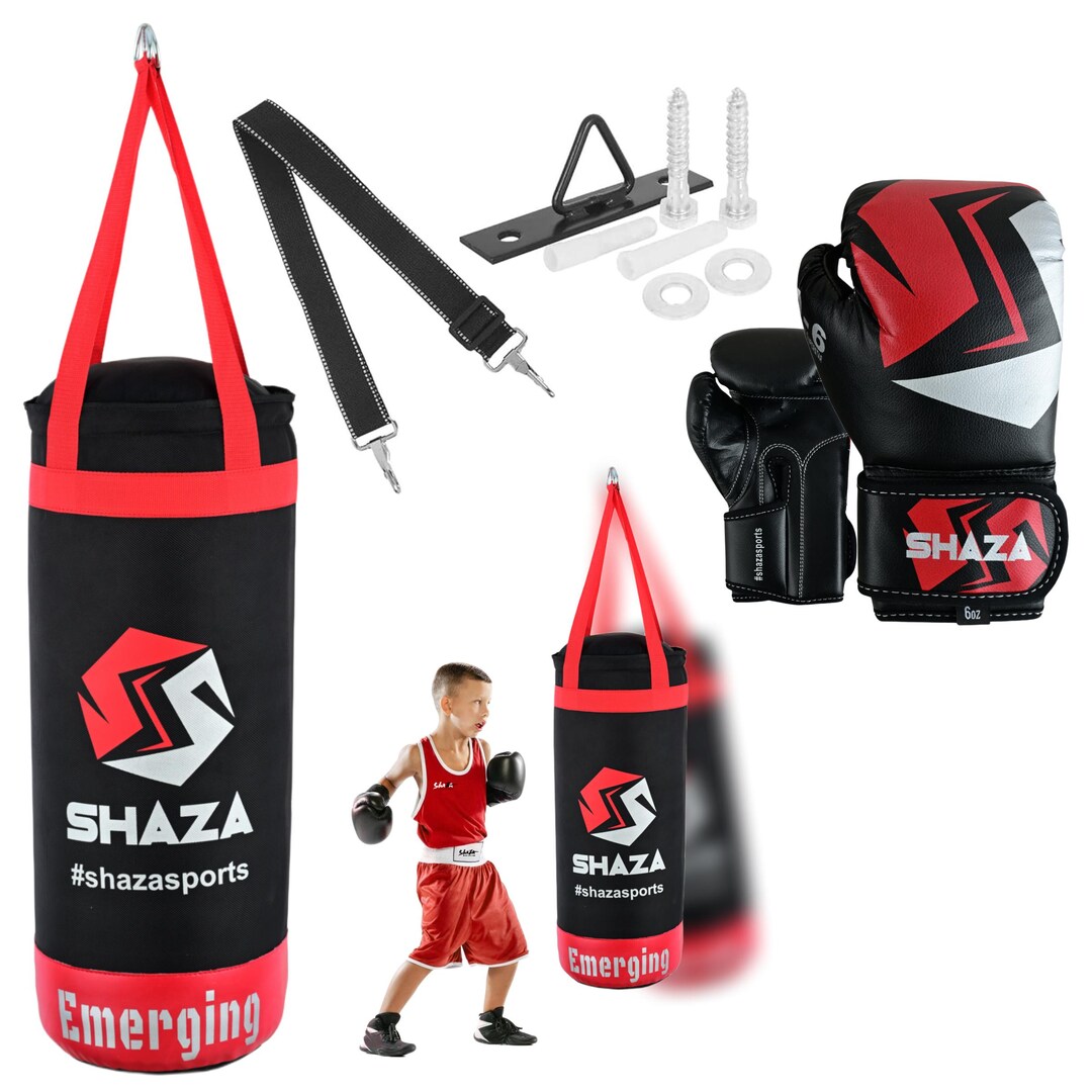 Kids Boxing Training Set, 5 Piece Punching Bag Kit With Gloves and ...