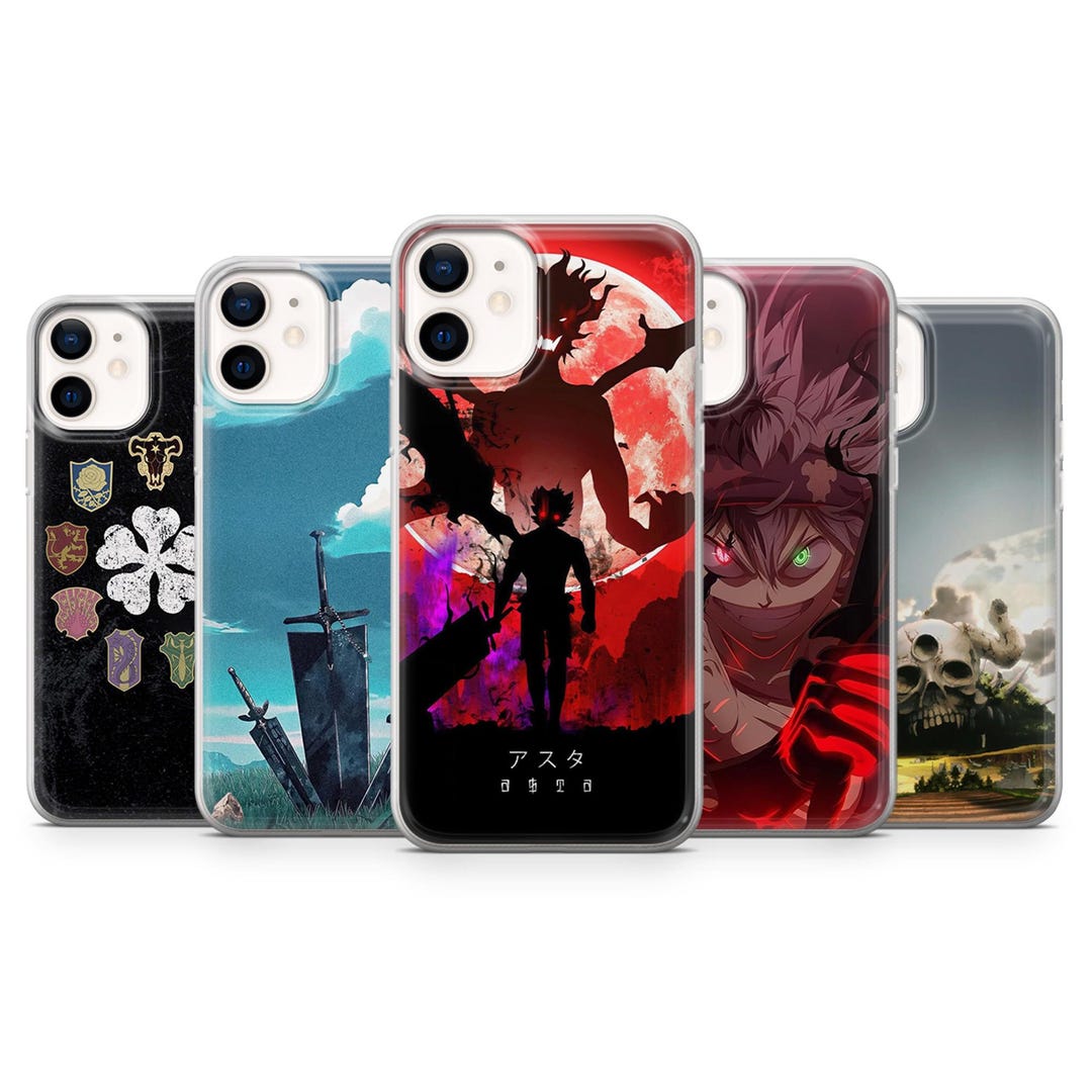 Black Clover Phone Case Asta Anime Cover for iPhone 16e, 16pro, 15, 14 ...