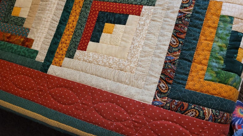 Log Cabin Quilt - Etsy