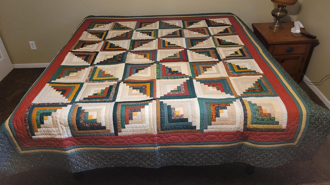 Log Cabin Quilt - Etsy