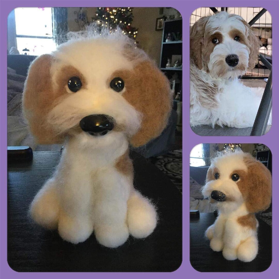Wool Felted Golden Doodle Dog 6 Can Be Made to Look Like Your Dog Any ...