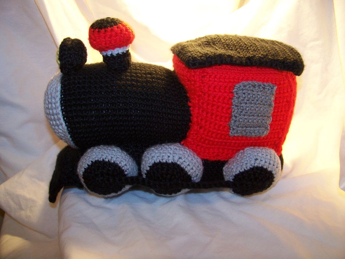Crochet Train Steam Engine ANY Colors You Want and Can Be Made - Etsy