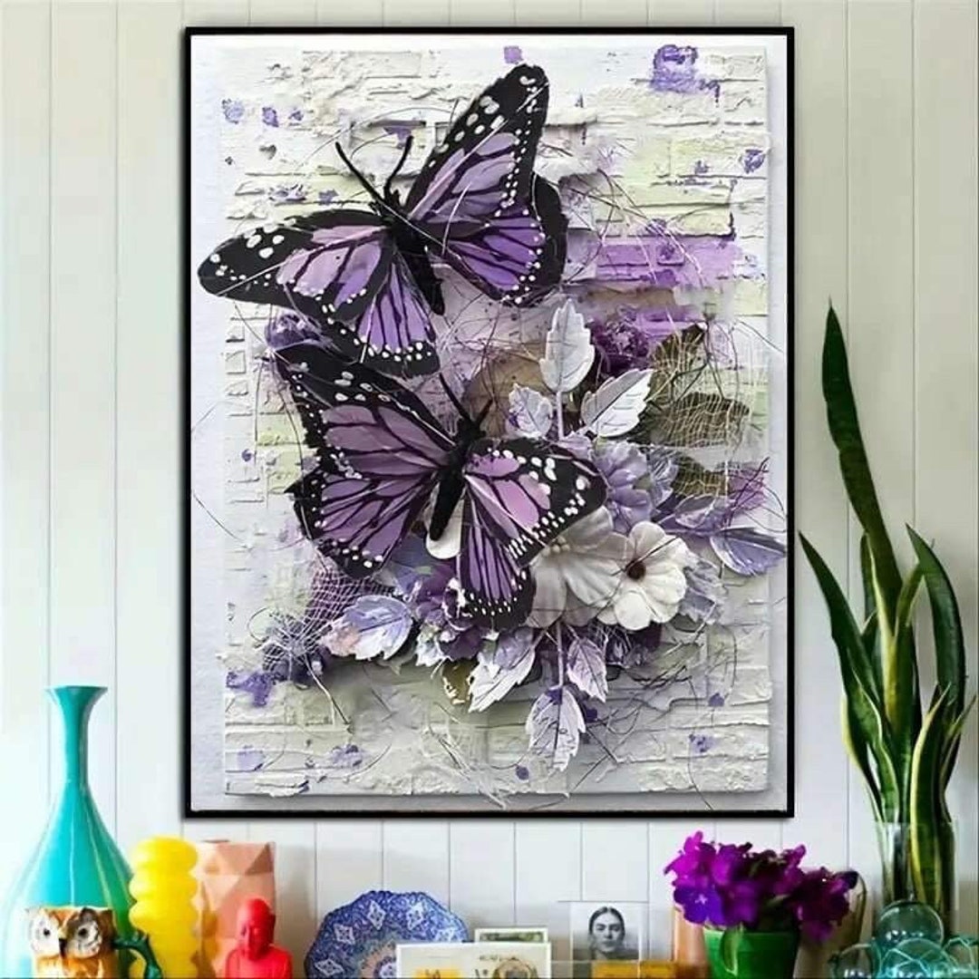 Purple Butterfly Diamond Dotz Painting Kit Art - Etsy