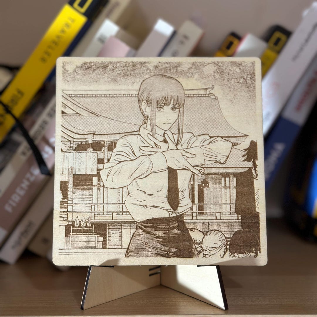 Chainsaw Man – Makima Temple Execution Scene Wooden Manga Panel | Laser ...