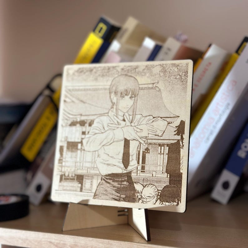 Chainsaw Man – Makima Temple Execution Scene Wooden Manga Panel | Laser ...