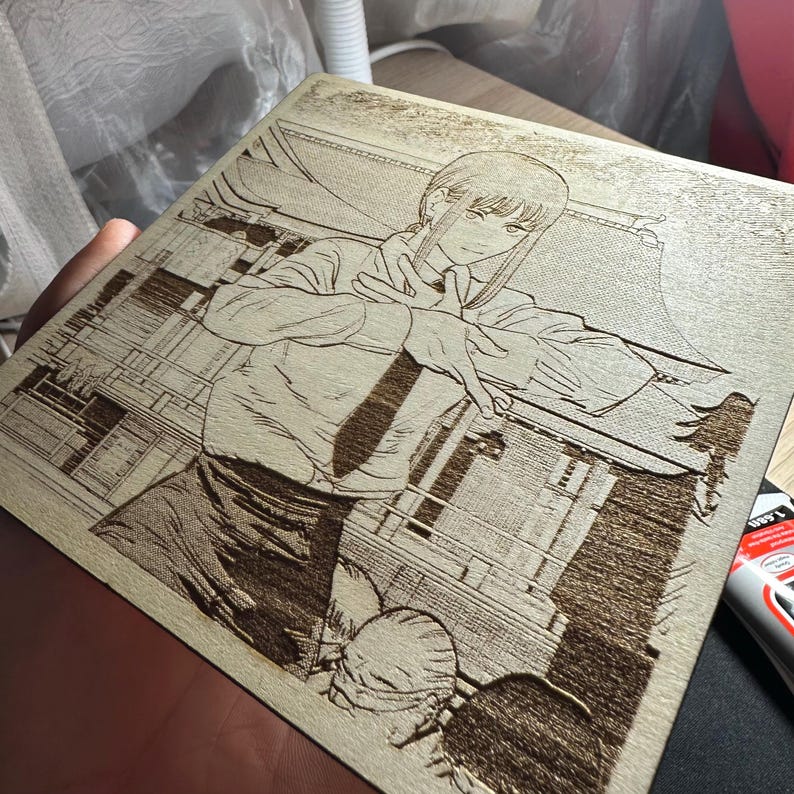 Chainsaw Man – Makima Temple Execution Scene Wooden Manga Panel | Laser ...