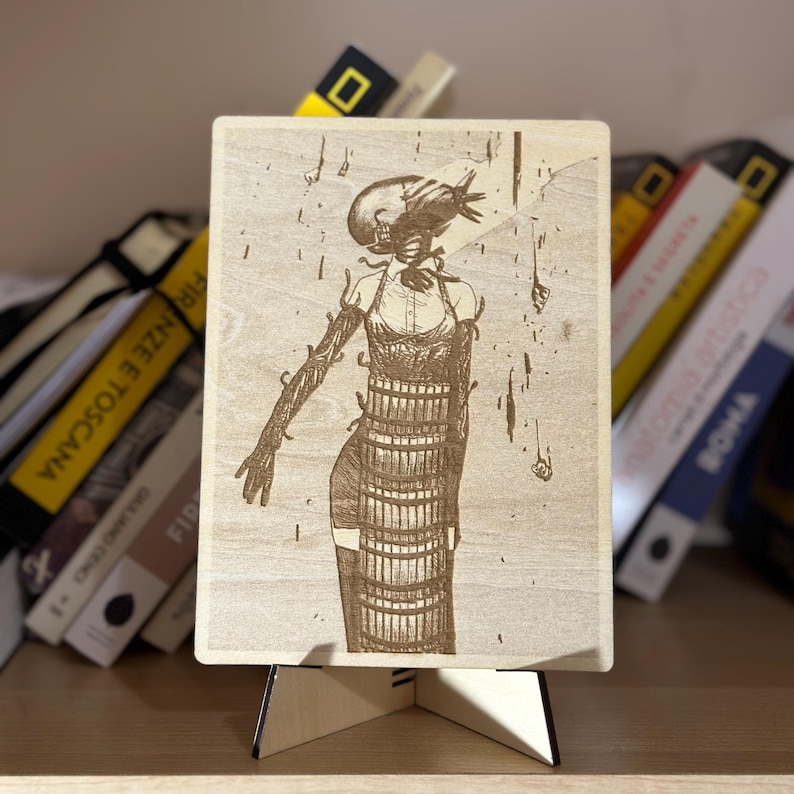 Chainsaw Man – Reze (bomb Devil Form) Wooden Manga Panel | Laser ...