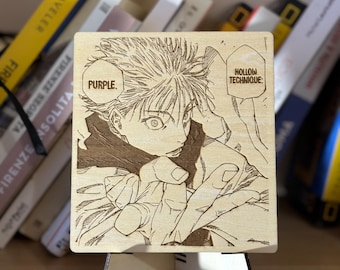 Jujutsu Kaisen – Gojo Satoru “hollow Purple” Wooden Manga Panel | Laser ...